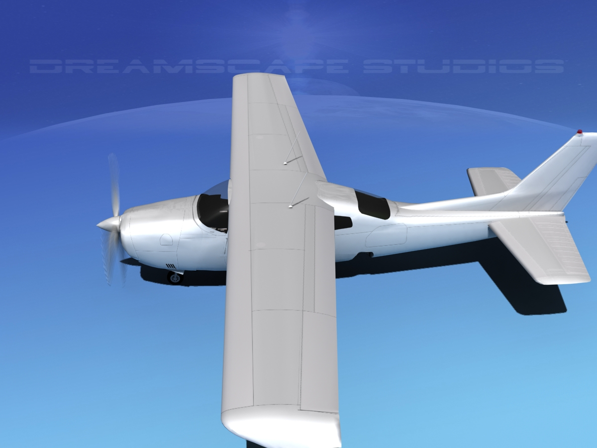 3d obj cockpit cessna 210 centurion