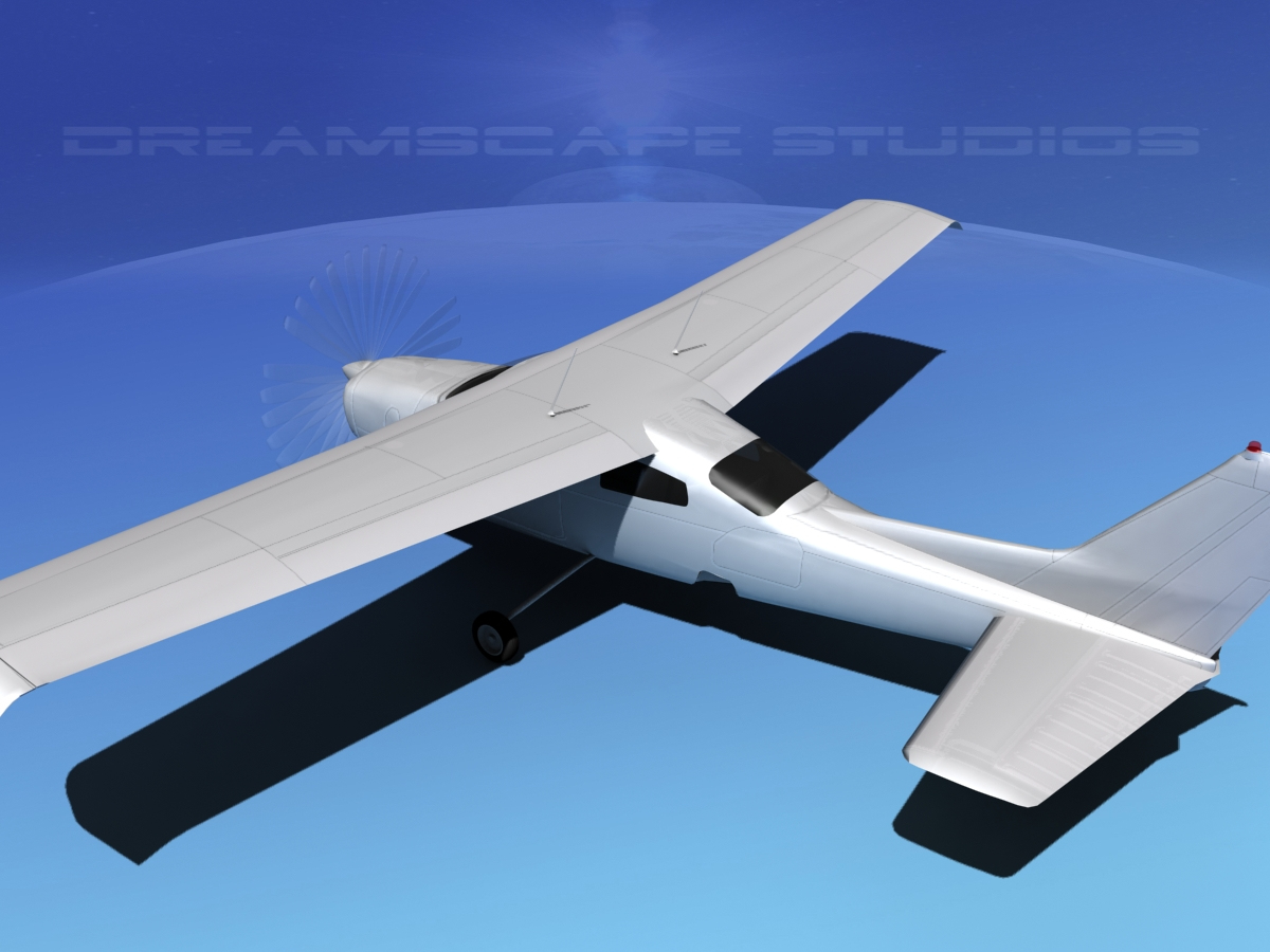 3d obj cockpit cessna 210 centurion