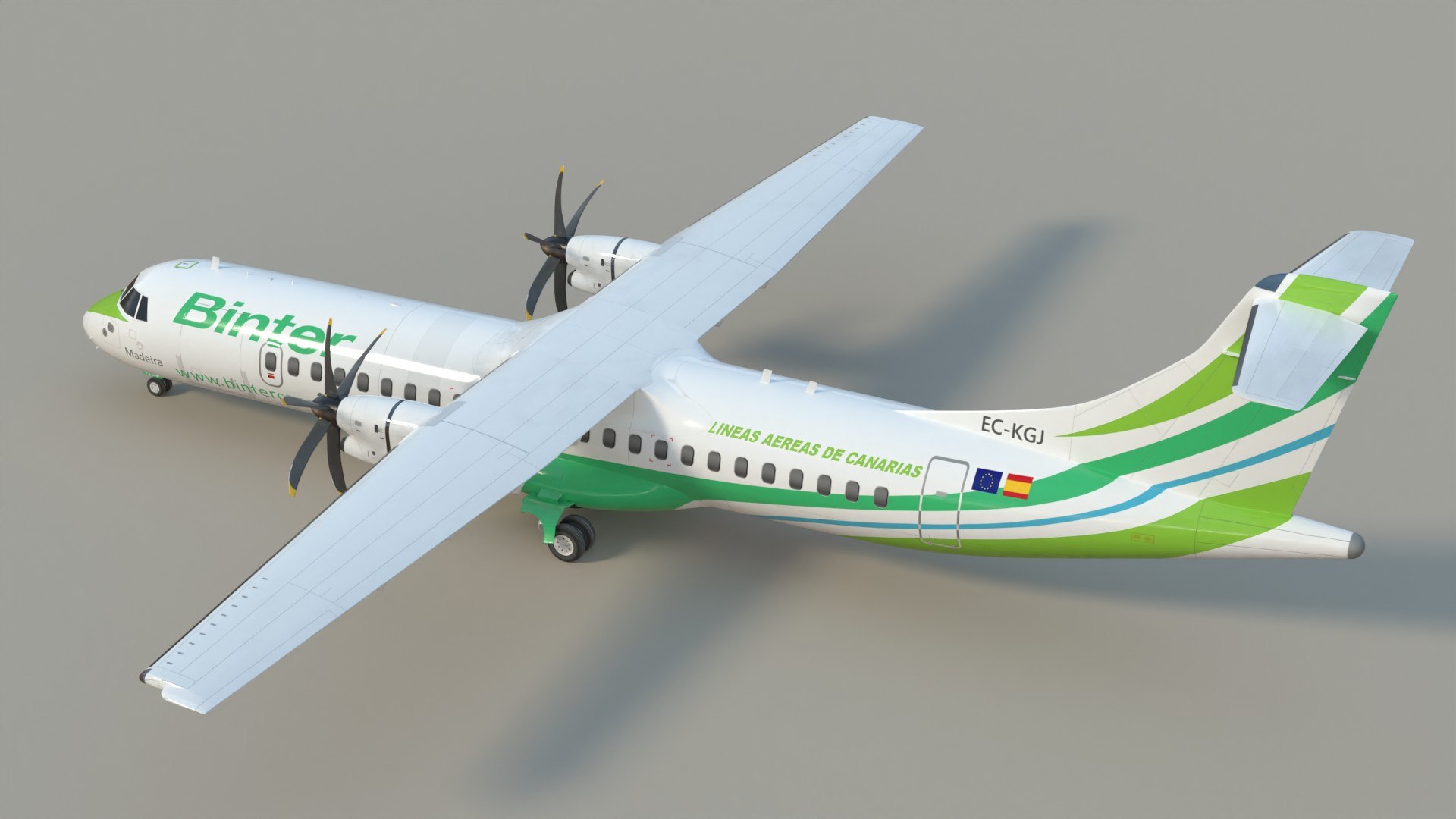 3D ATR72 Binter Canarias SC Model - TurboSquid 2255798