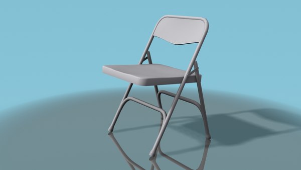 3d generic folding metal chair