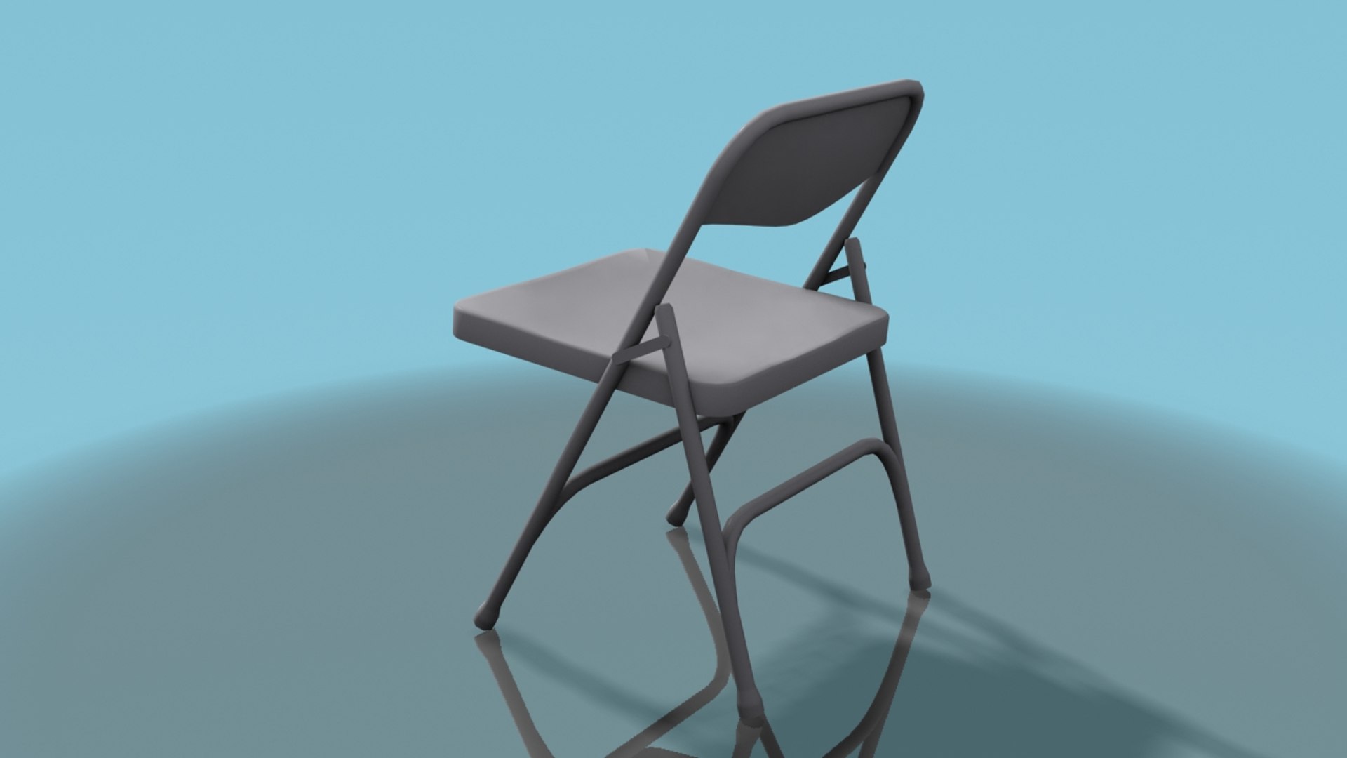3d Generic Folding Metal Chair