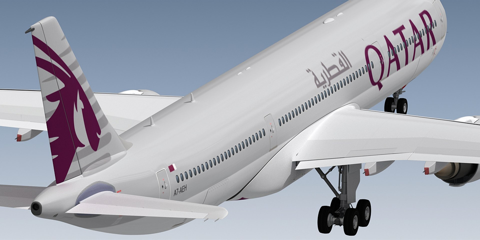 3D airbus a330-300 qatar airways | 1145471 | TurboSquid