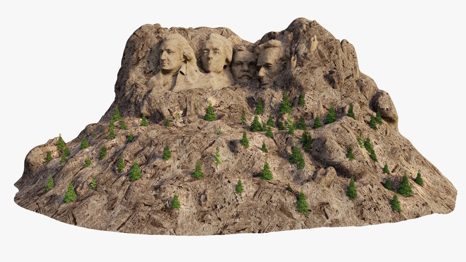 Mount Rushmore 3D Model - TurboSquid 2434586