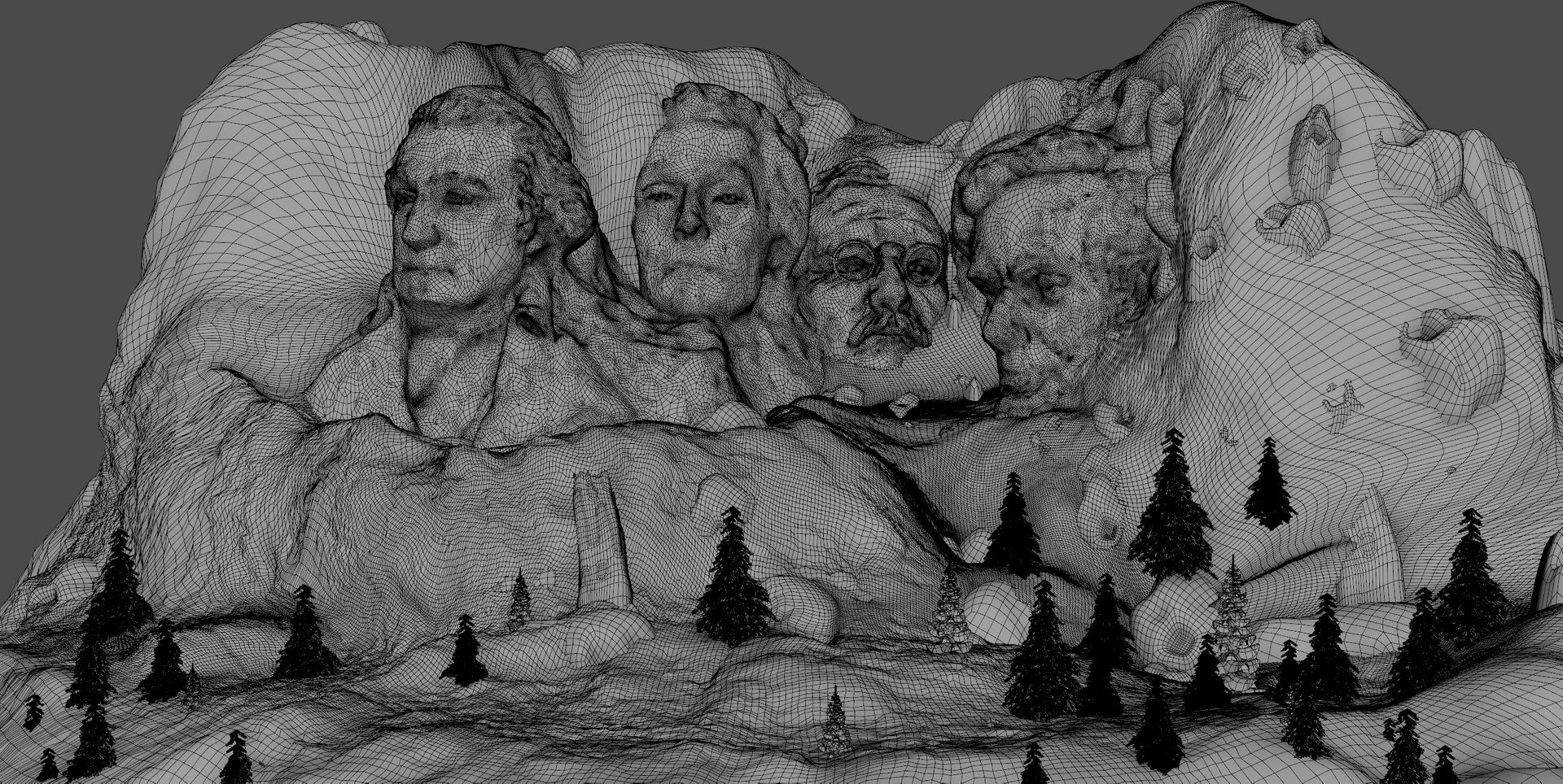 Mount Rushmore 3D Model - TurboSquid 2434586