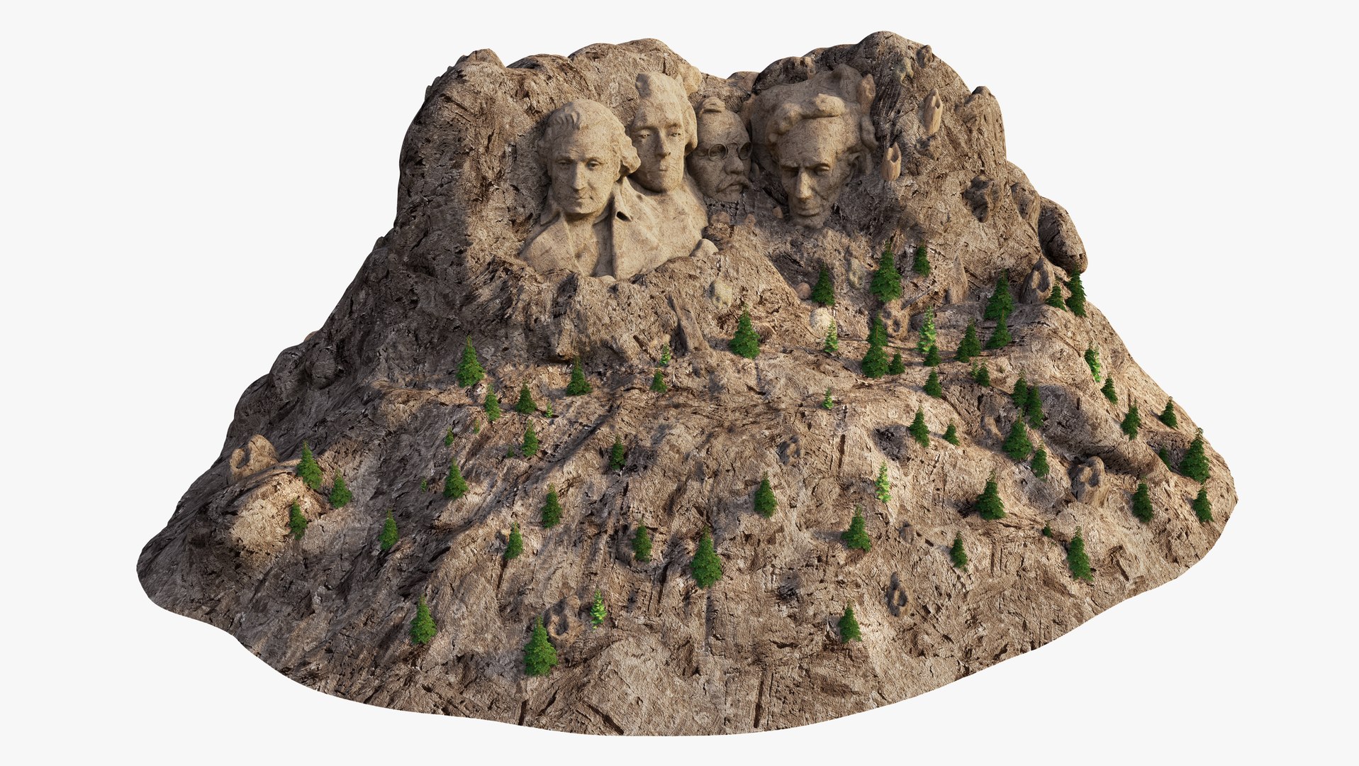 Mount Rushmore 3D Model - TurboSquid 2434586