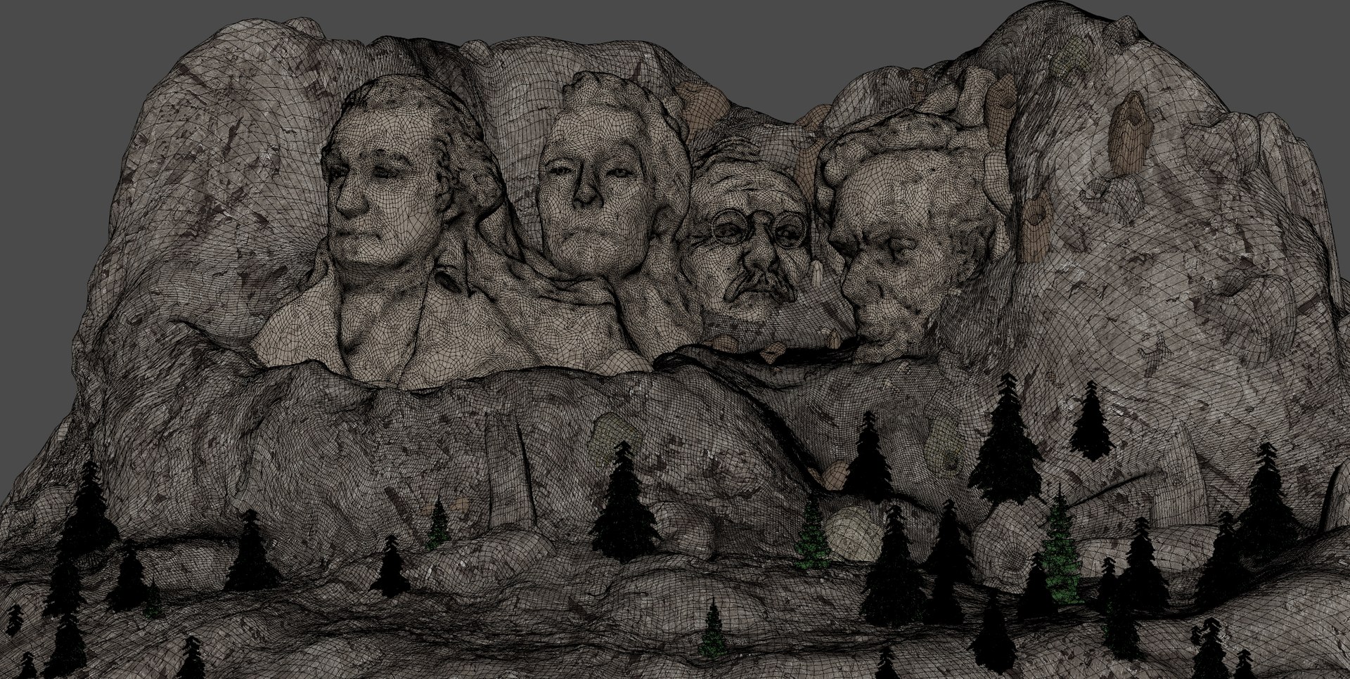 Mount Rushmore 3D Model - TurboSquid 2434586