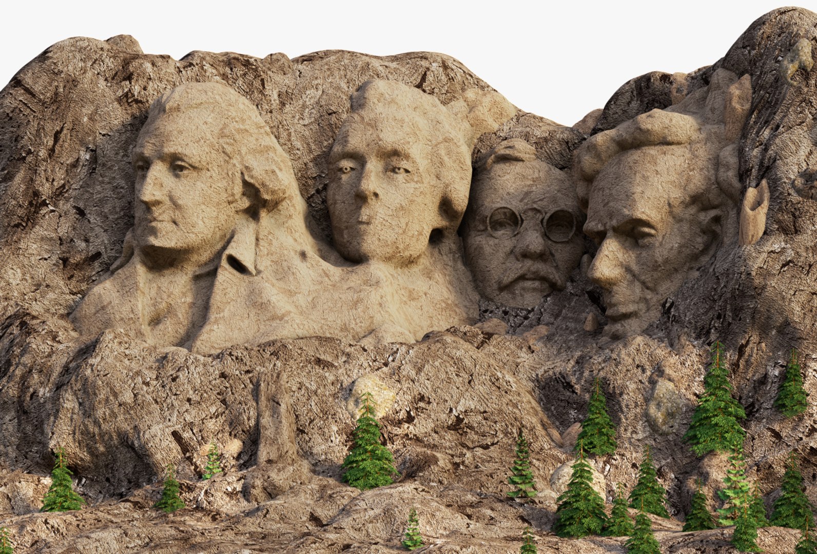 Mount Rushmore 3D Model - TurboSquid 2434586