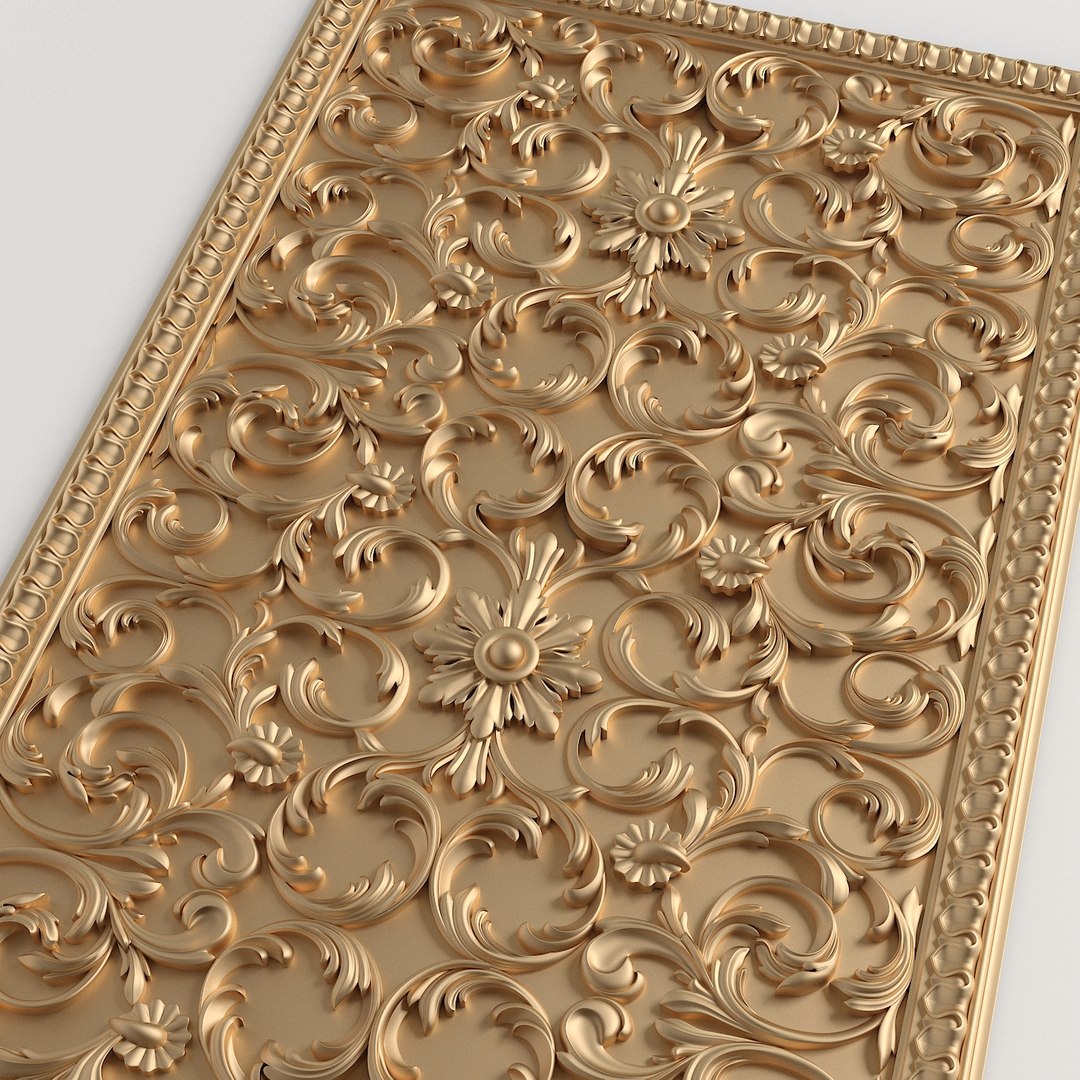 Carved Panel Classic Style 3D Model - TurboSquid 1576576