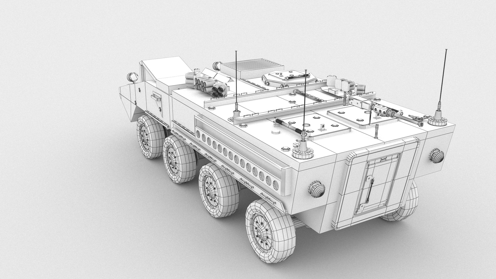 3D Armored Protected Military Vehicle 3D Model Without Texture ...
