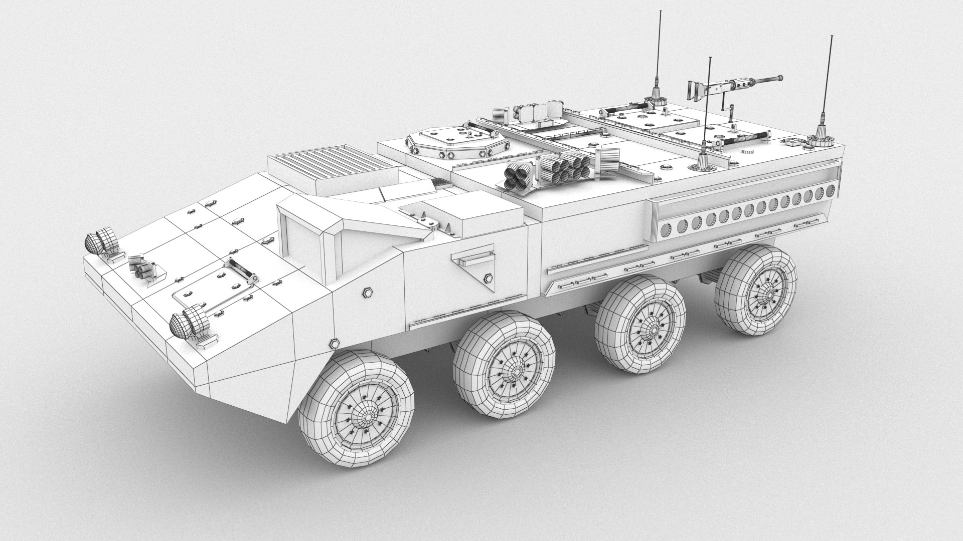 3D Armored Protected Military Vehicle 3D Model Without Texture ...