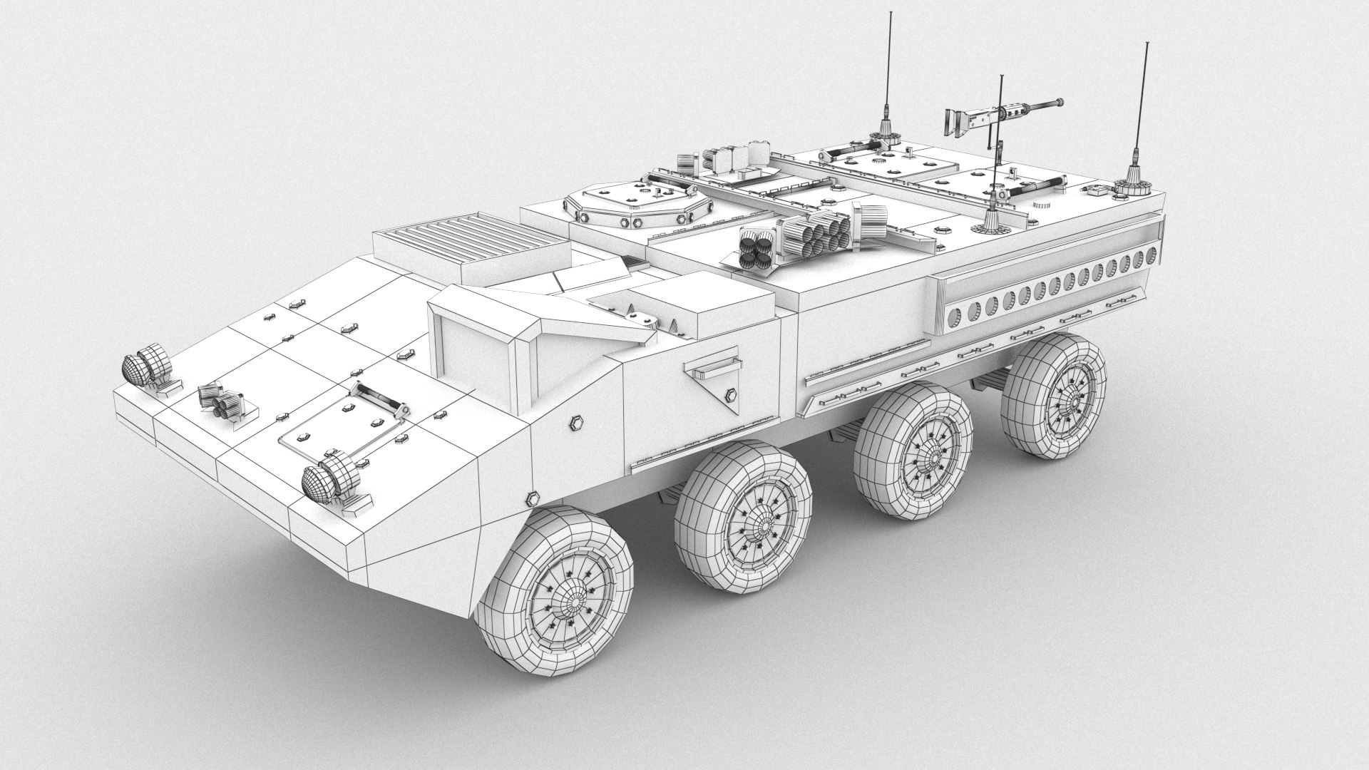 3D Armored Protected Military Vehicle 3D Model Without Texture ...