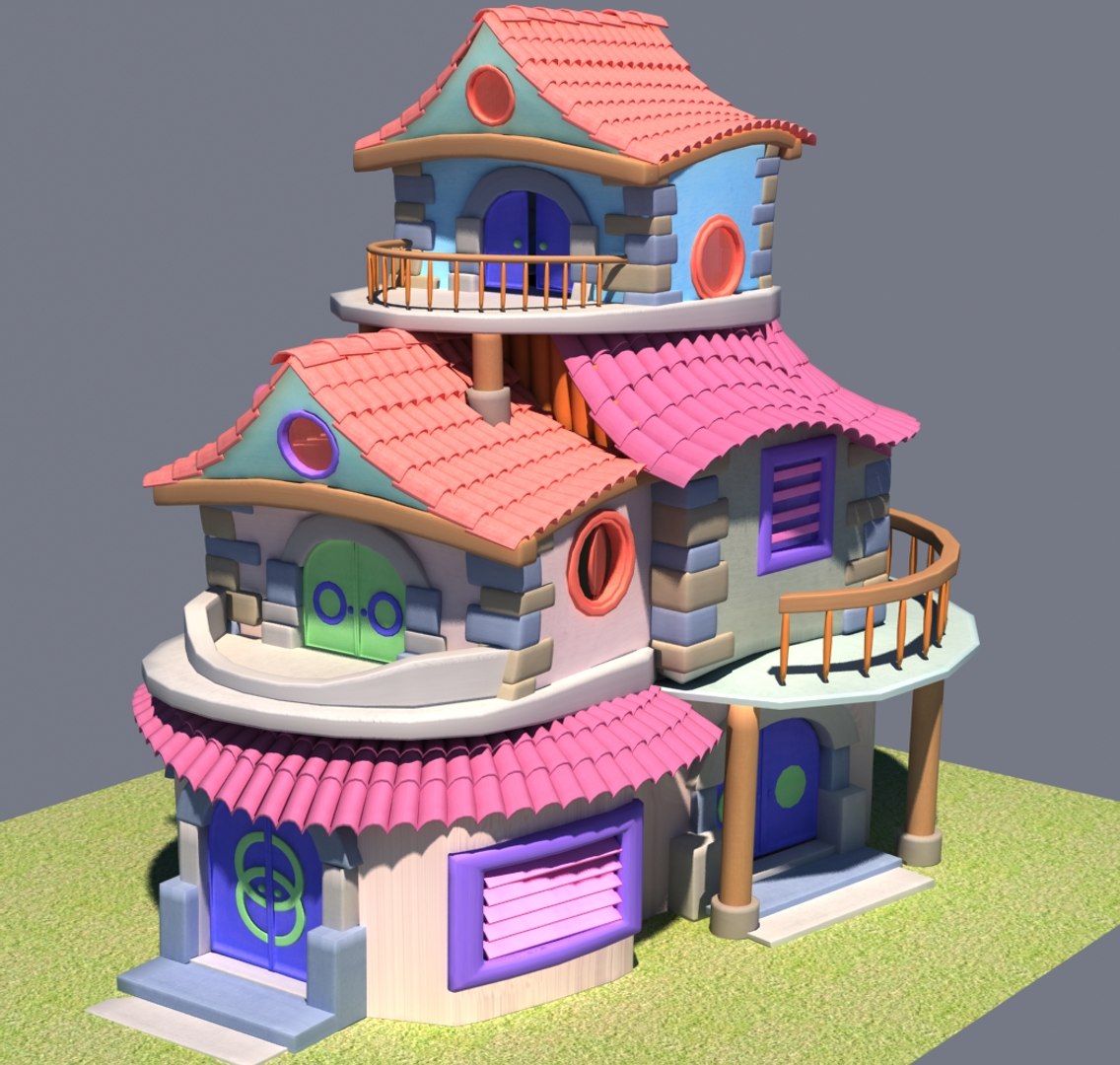 3d Cartoon House Model