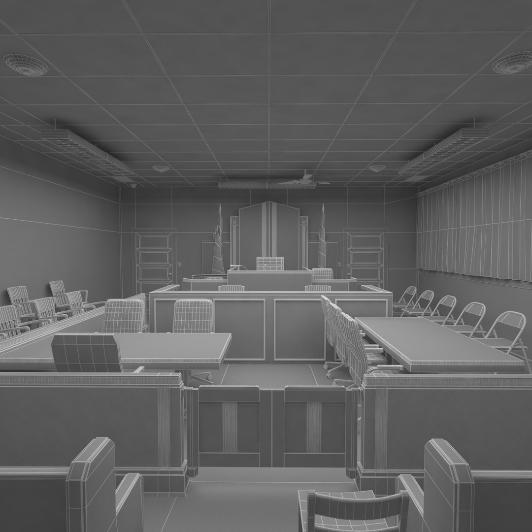 3d courtroom scene