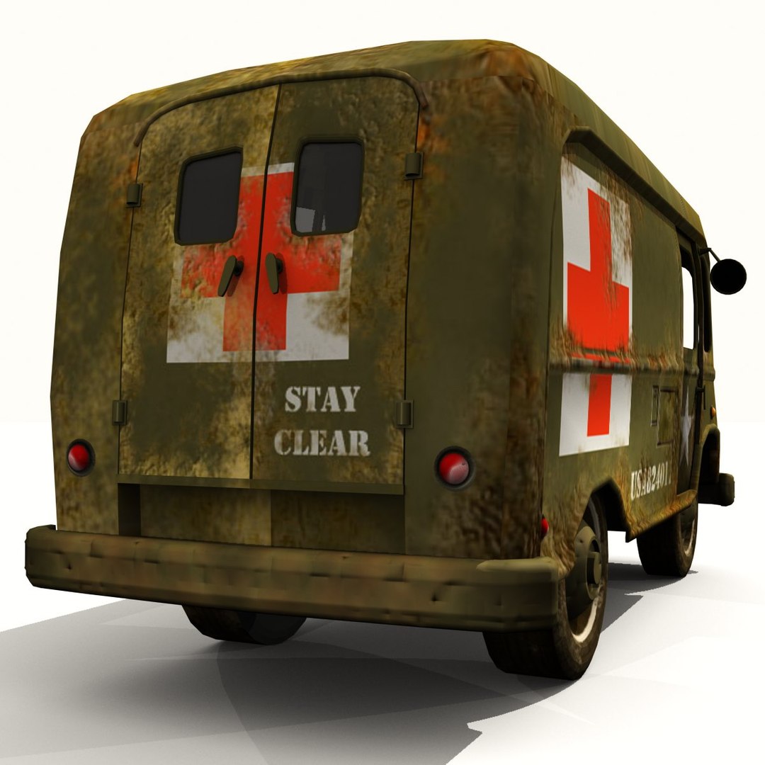 3d Model Of Old Army Ambulance