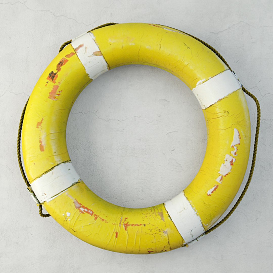 1950s Yellow Nautical Life Preserver Model - TurboSquid 1203465