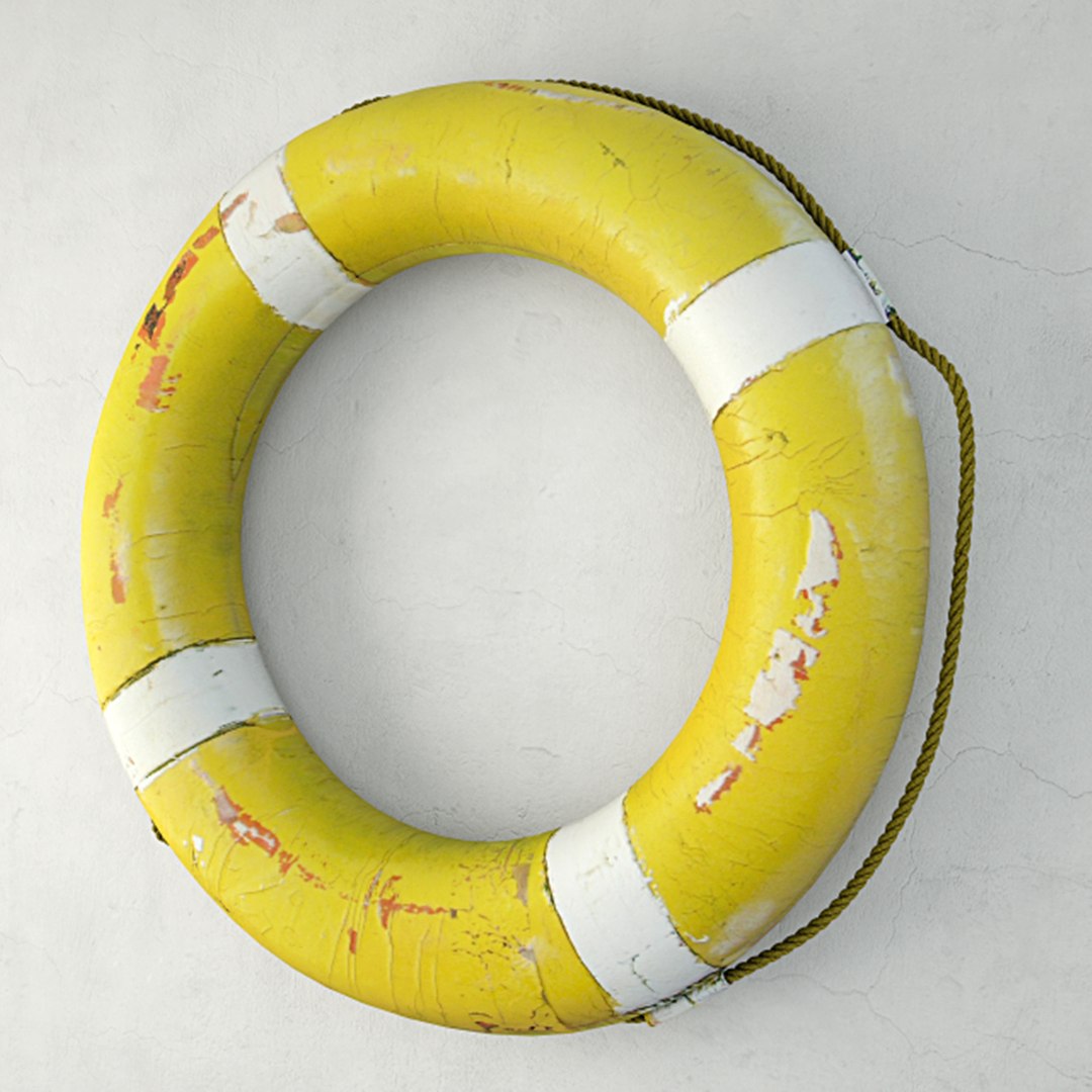 1950s Yellow Nautical Life Preserver Model - TurboSquid 1203465