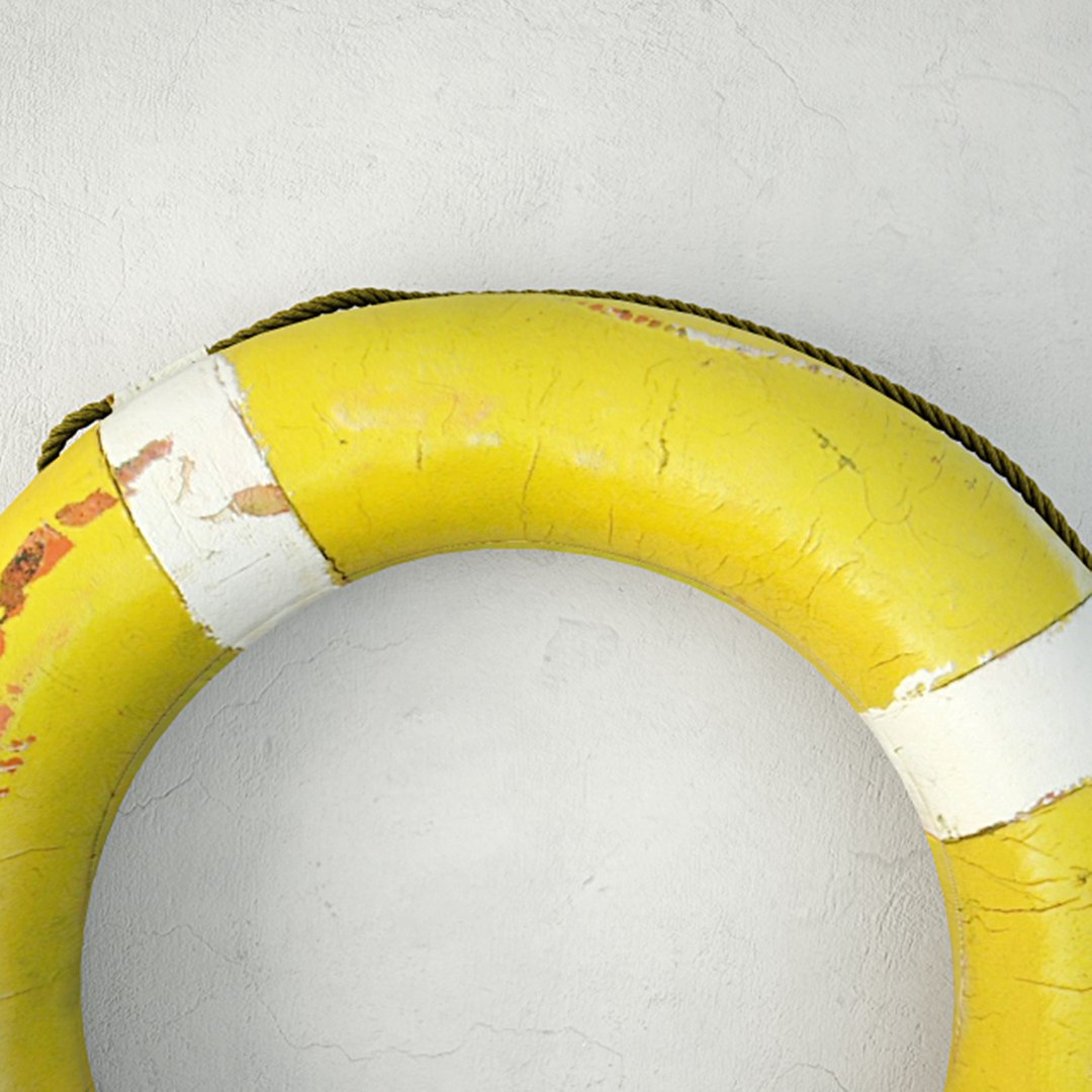 1950s Yellow Nautical Life Preserver Model - TurboSquid 1203465