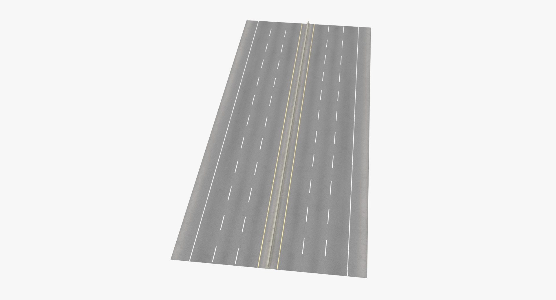 3d 6 Lane Highway Straight