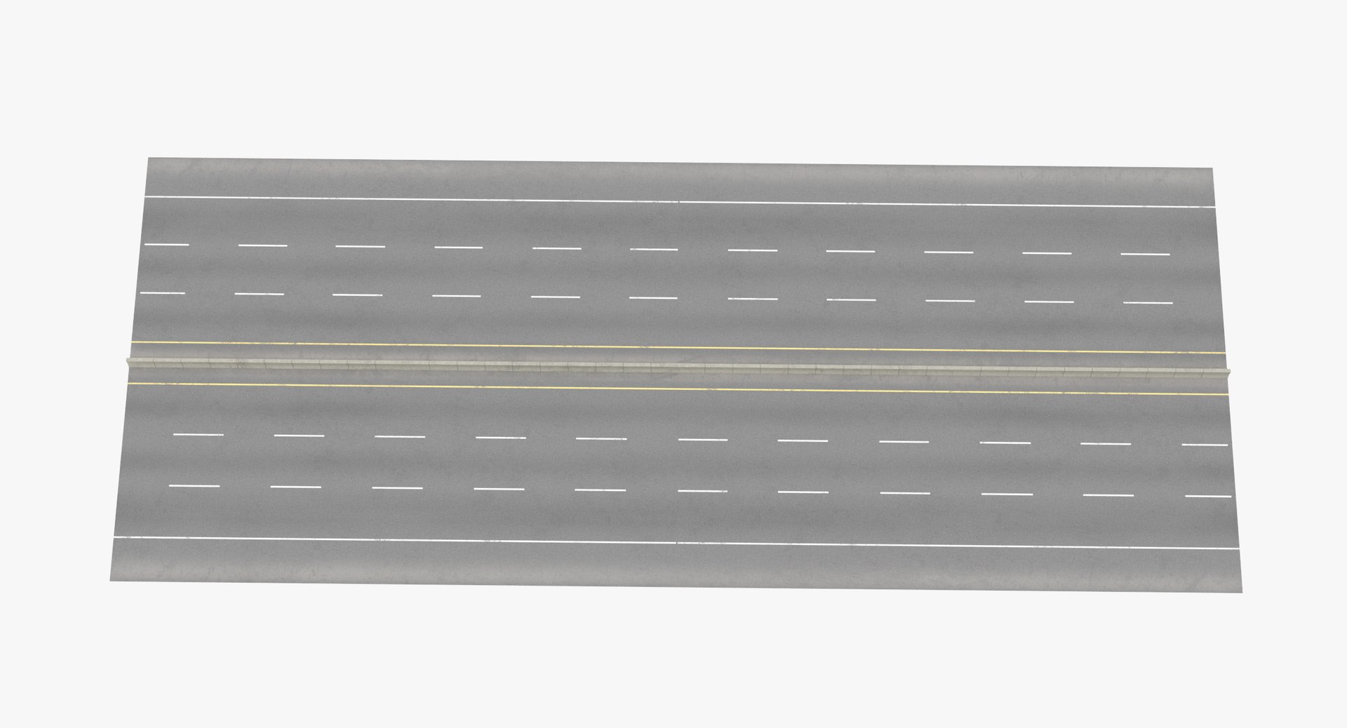 3d 6 Lane Highway Straight
