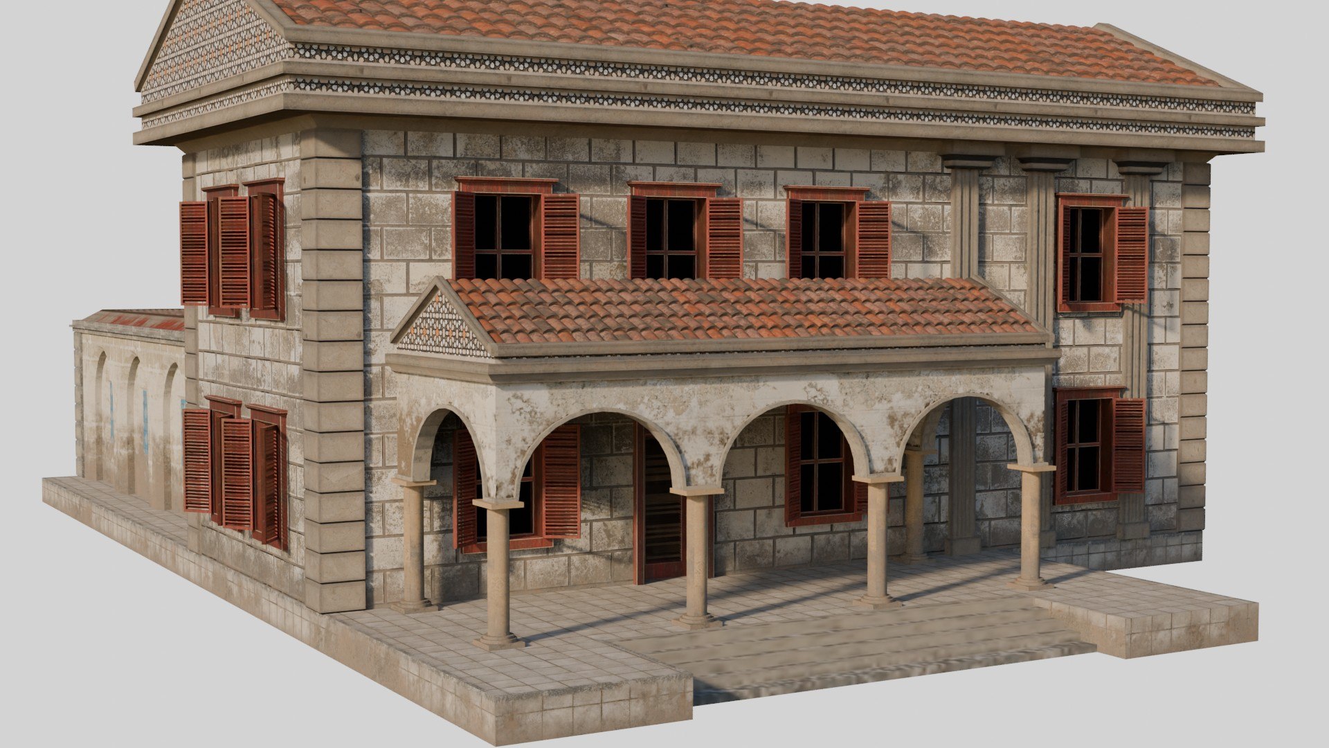 Ancient Roman House 02 3D Model - TurboSquid 2189310