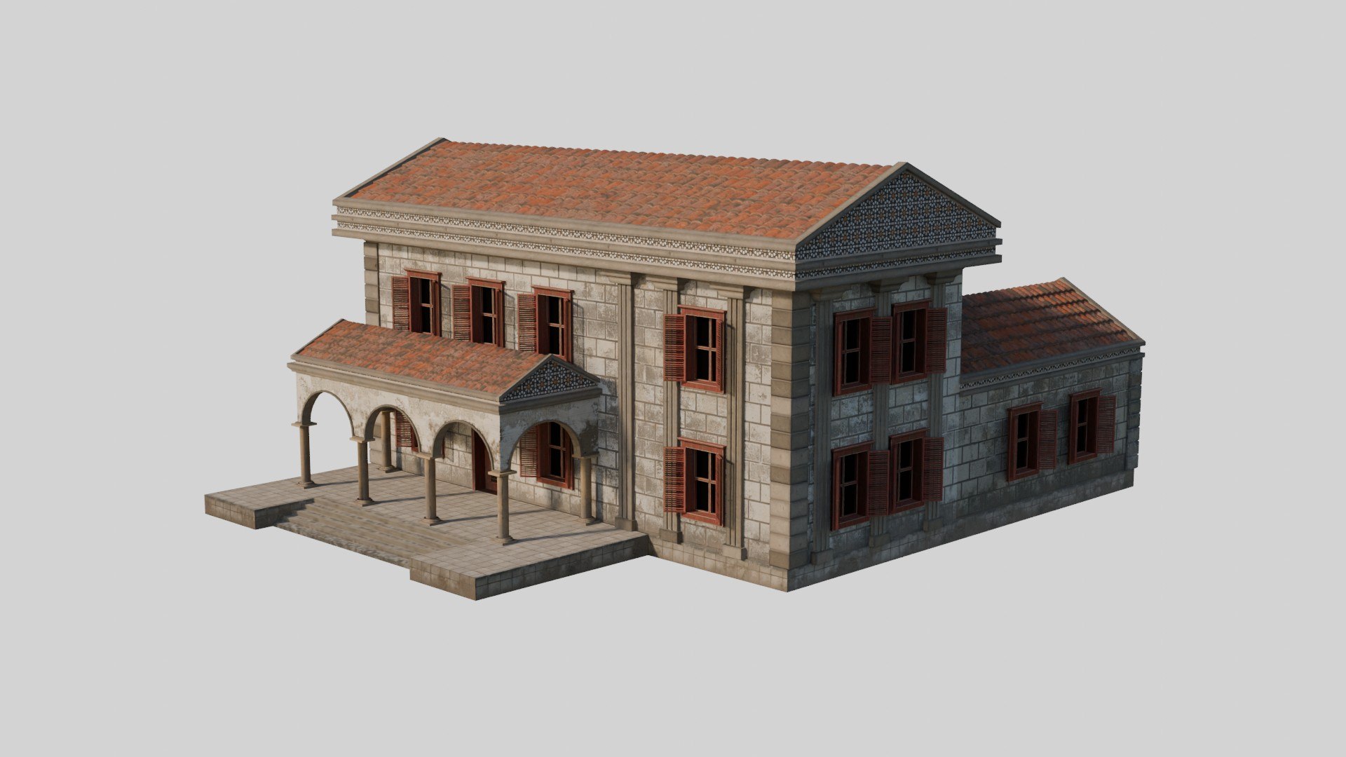 Ancient Roman House 02 3D Model - TurboSquid 2189310