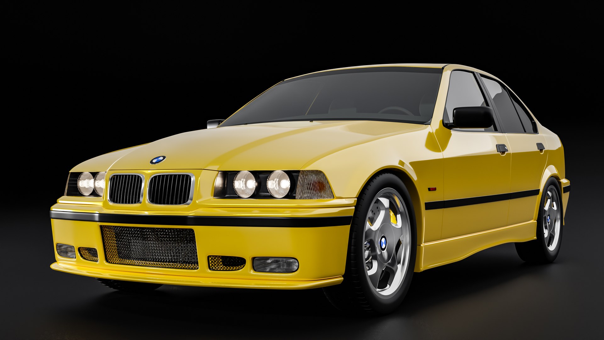BMW e36 Sedan - High Quality 3D Model 3D model - TurboSquid 2159095