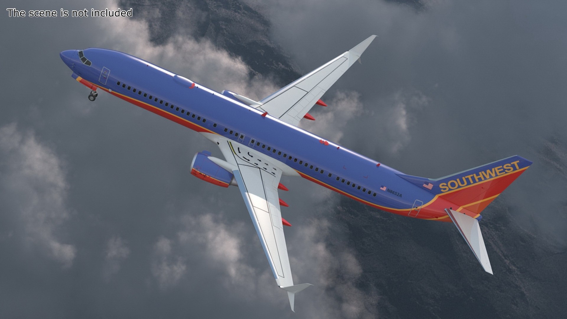 Southwest Airlines Boeing 737-900 With Cabin And Doors 3D Model ...