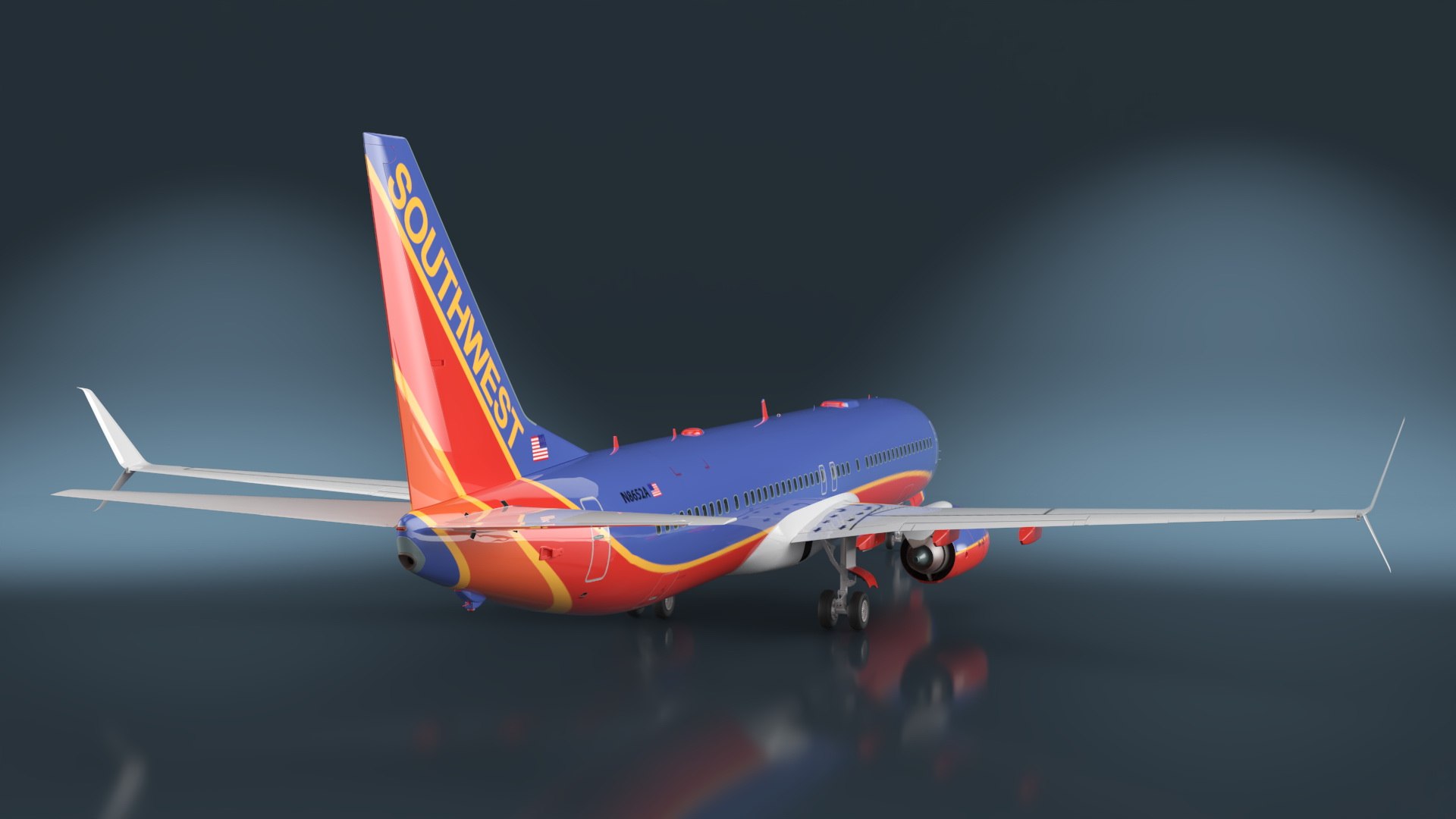 Southwest Airlines Boeing 737-900 With Cabin And Doors 3D Model ...