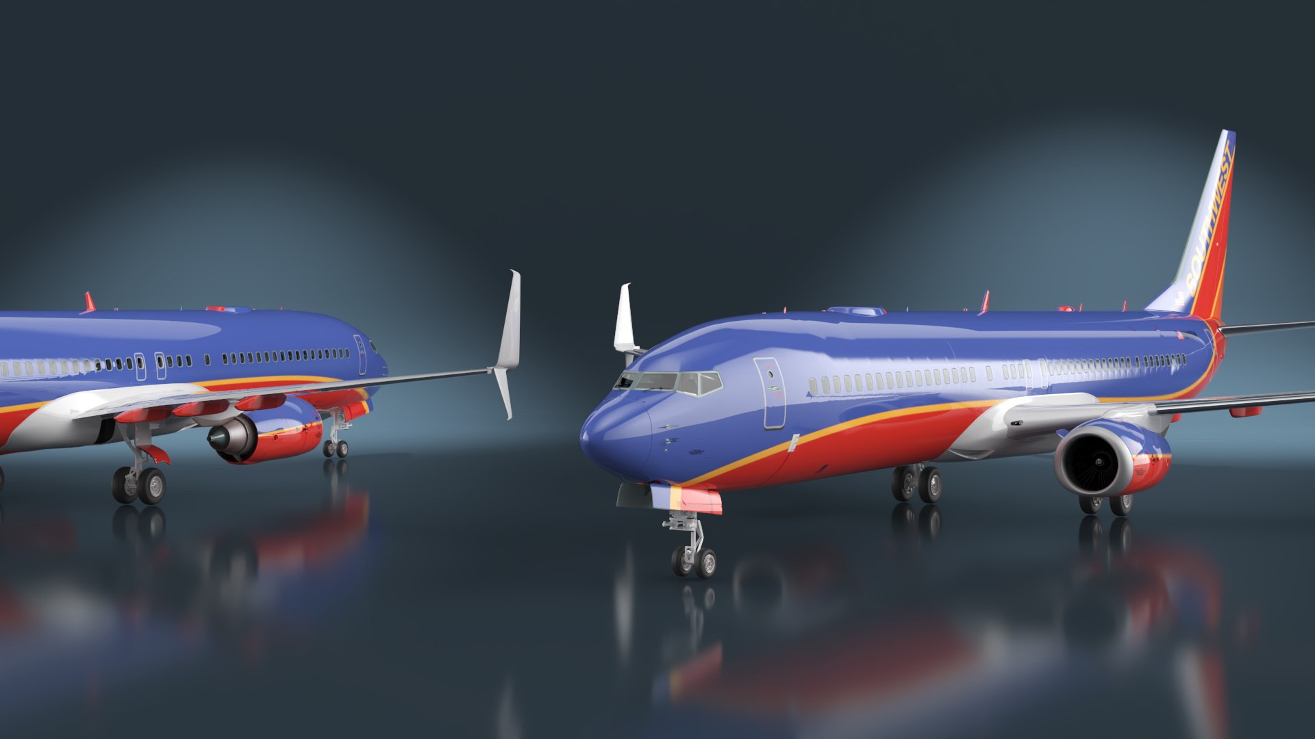 Southwest Airlines Boeing 737-900 With Cabin And Doors 3D Model ...