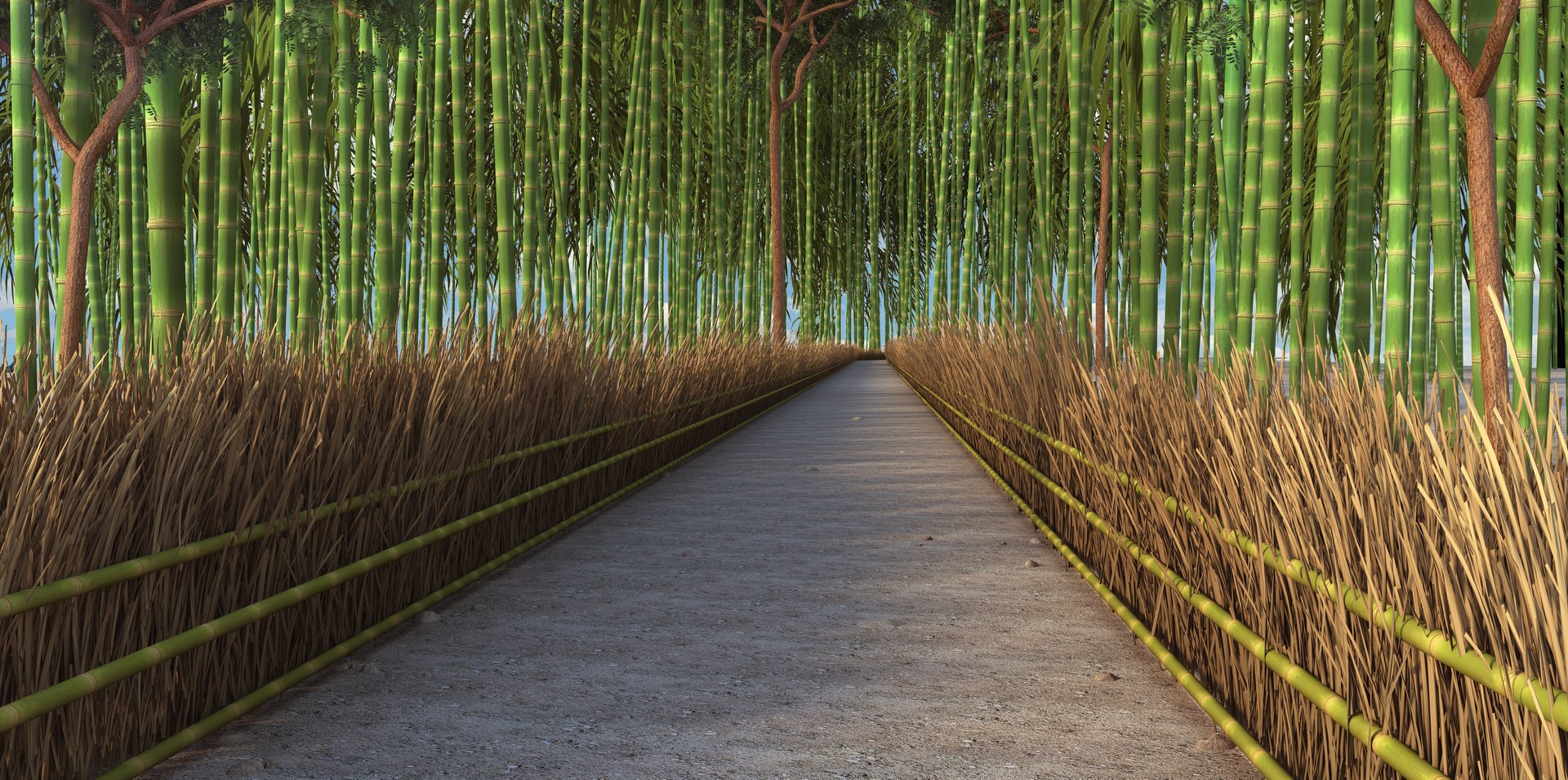 3D Bamboo Forest Natural Japan Model - TurboSquid 1341680
