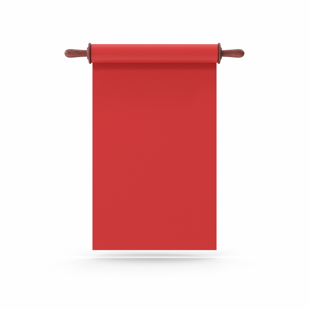 modelo 3d Red Scroll Paper(1) - TurboSquid 2046145