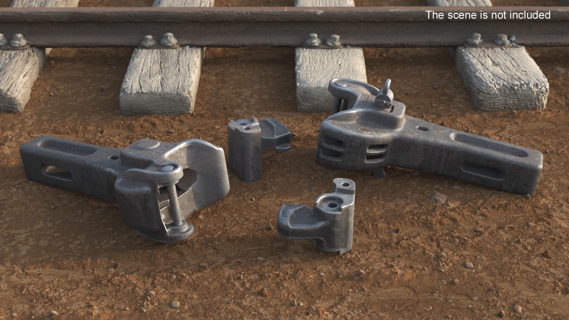 Railway Coupling Used 3D Model - TurboSquid 2307885