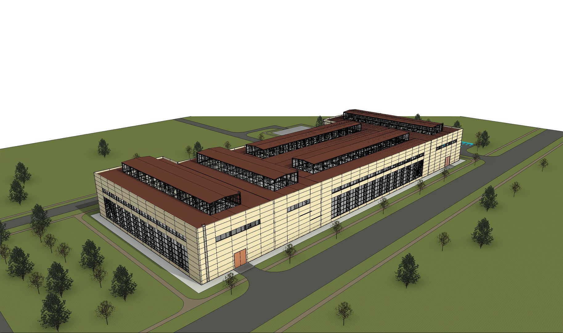 Warehouse Building 3D Model - TurboSquid 2401442