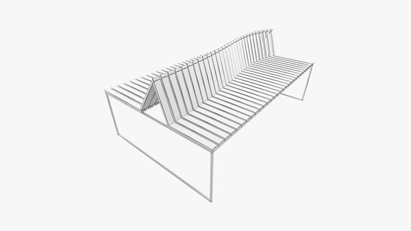 3D wooden metal bench model - TurboSquid 1305648