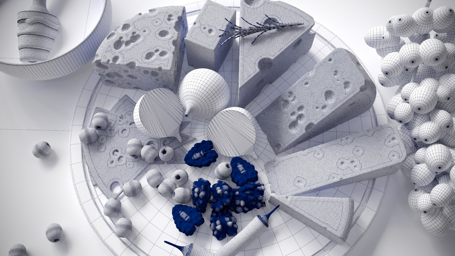 3D Model Kinds Of Cheese - TurboSquid 2187772