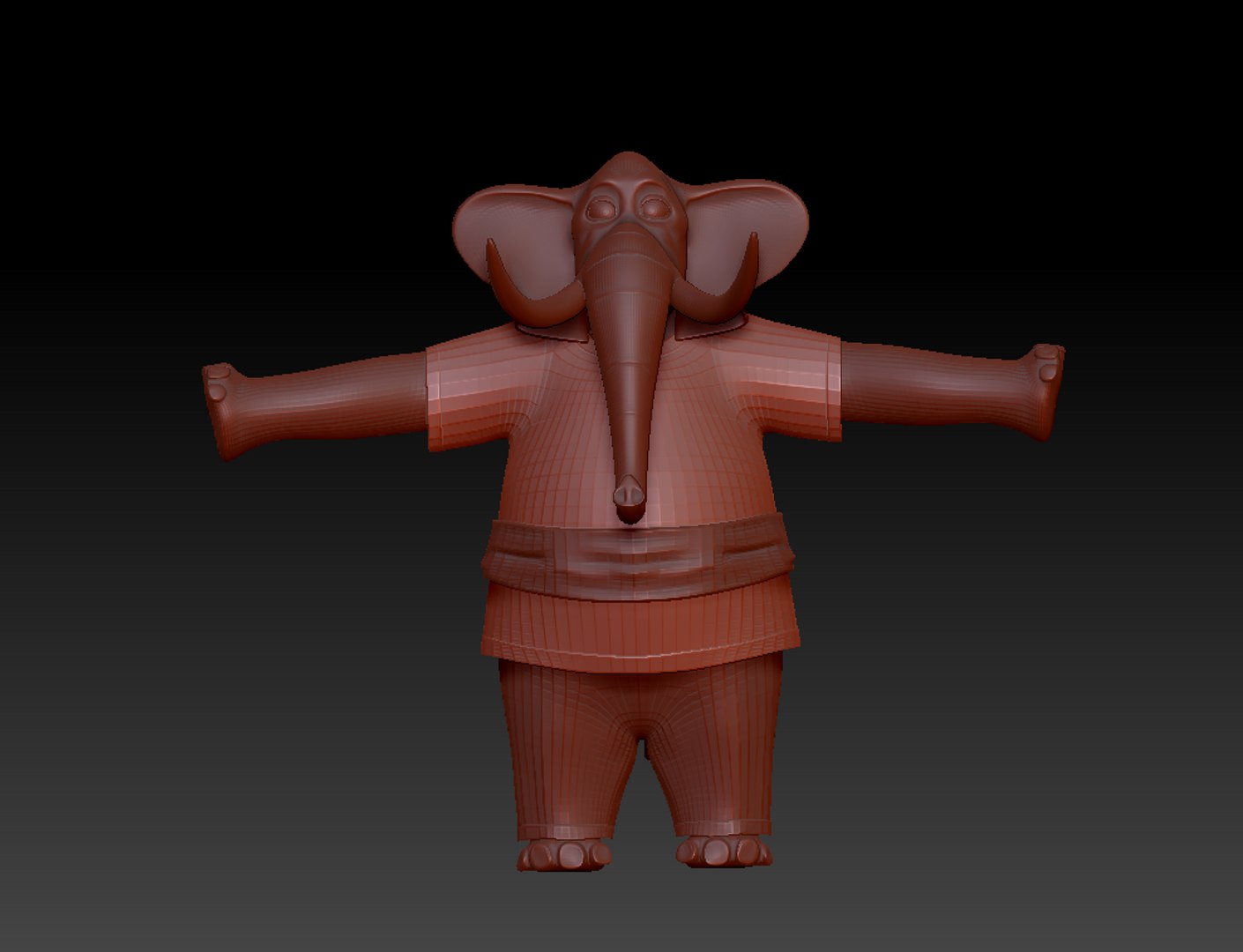 Cartoon Elephant - base mesh 3D - TurboSquid 2182323