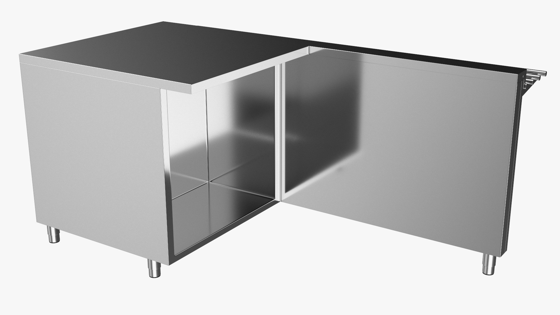 3D Stainless Steel Self Service Line - TurboSquid 2059211