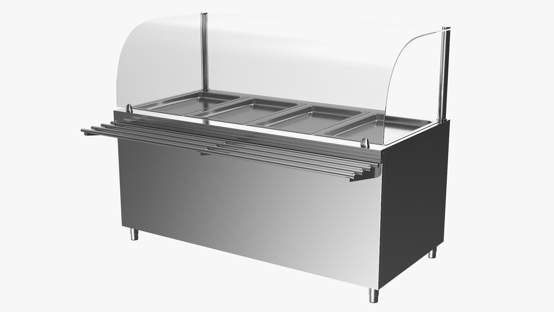 3D Stainless Steel Self Service Line - TurboSquid 2059211