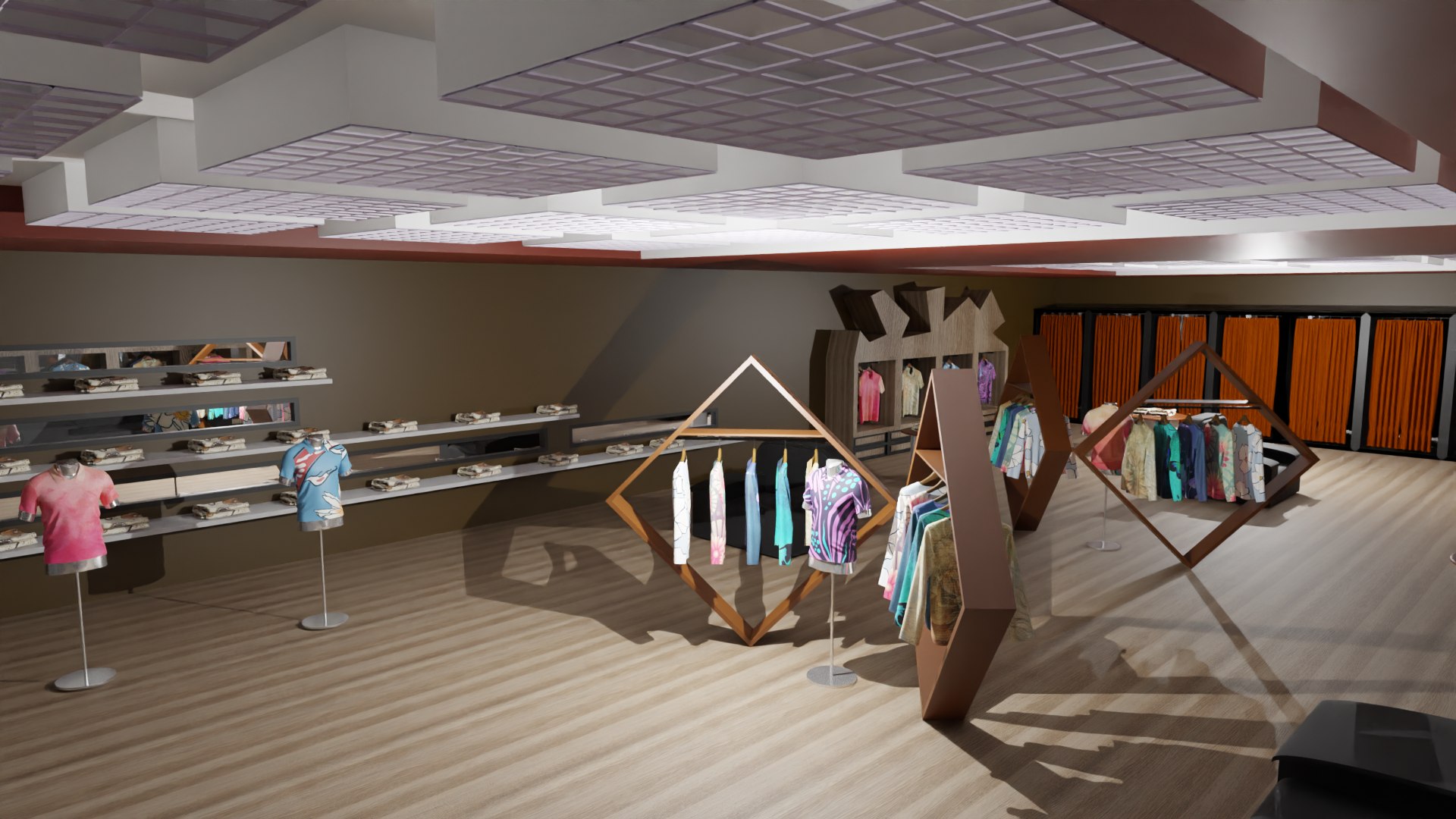 3D Model Clothing Store Interior - TurboSquid 2157410