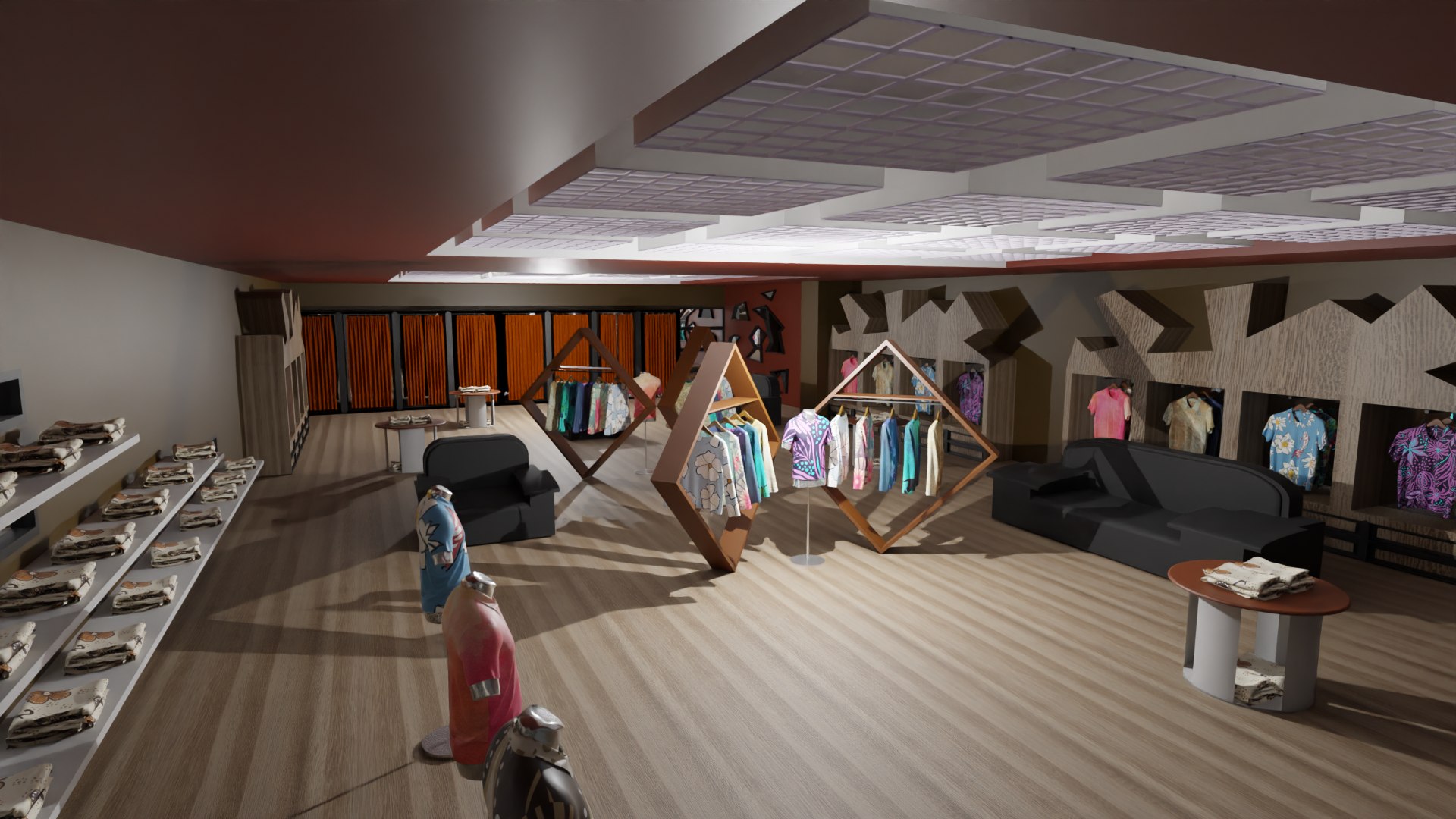 3D Model Clothing Store Interior - TurboSquid 2157410