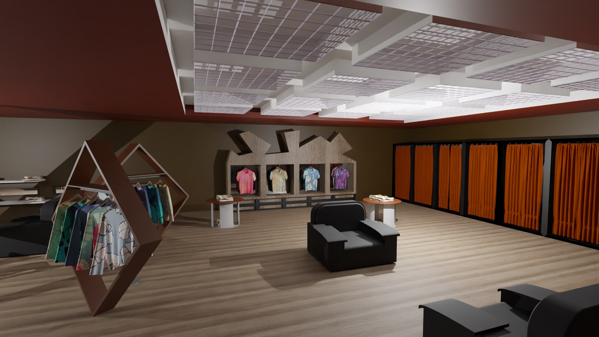 3D Model Clothing Store Interior - TurboSquid 2157410