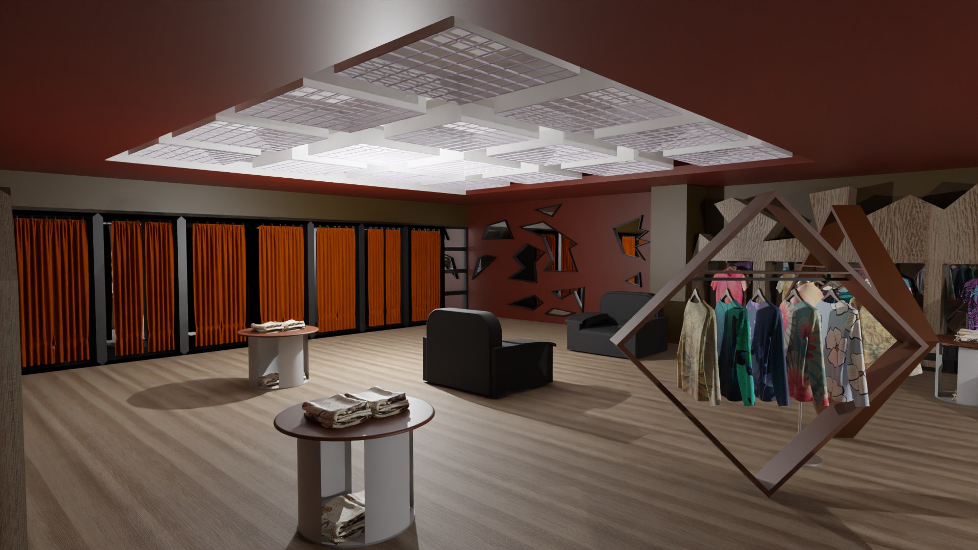 3D Model Clothing Store Interior - TurboSquid 2157410