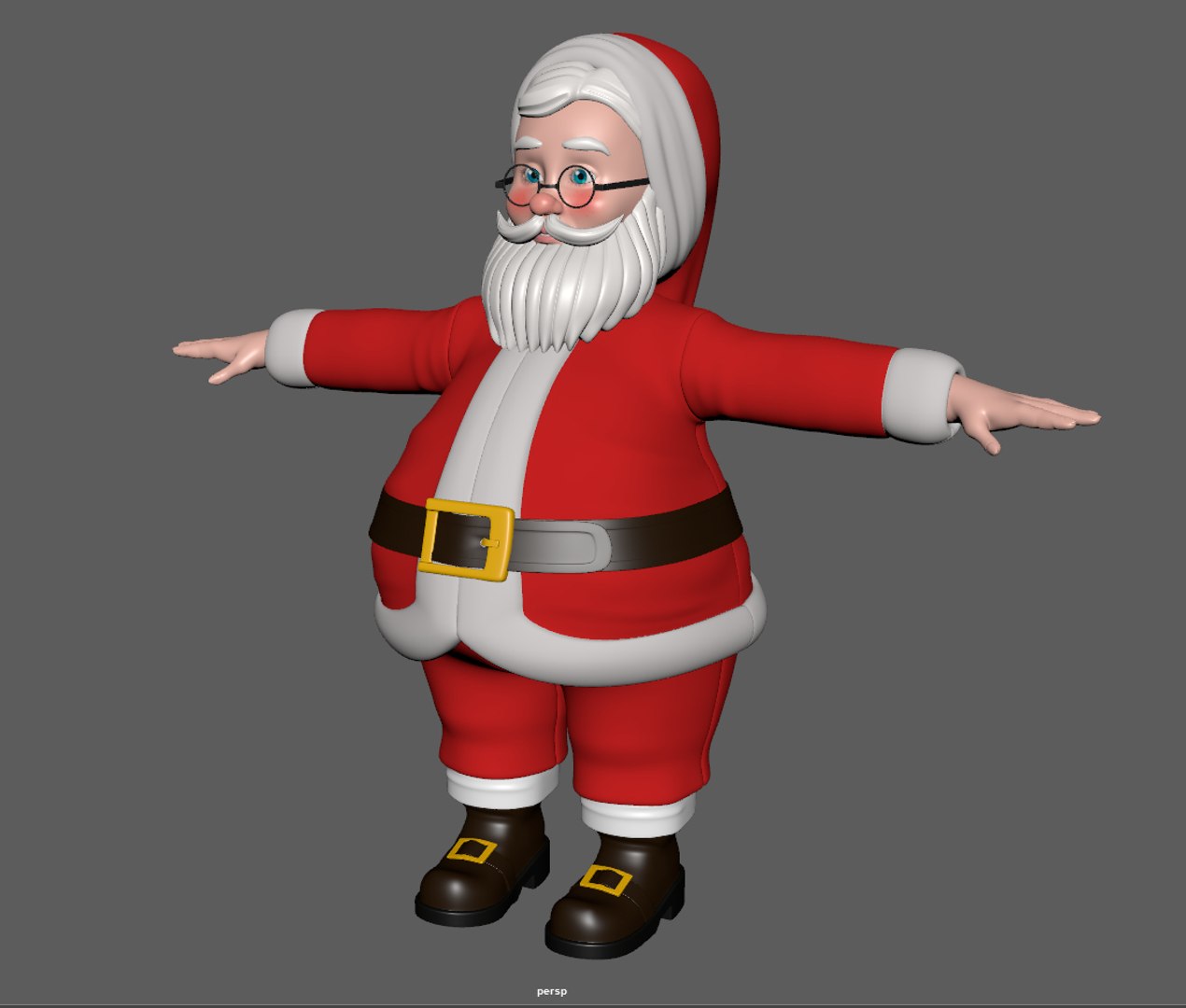 Santa Claus Cartoon Character 3D Model - TurboSquid 1435680