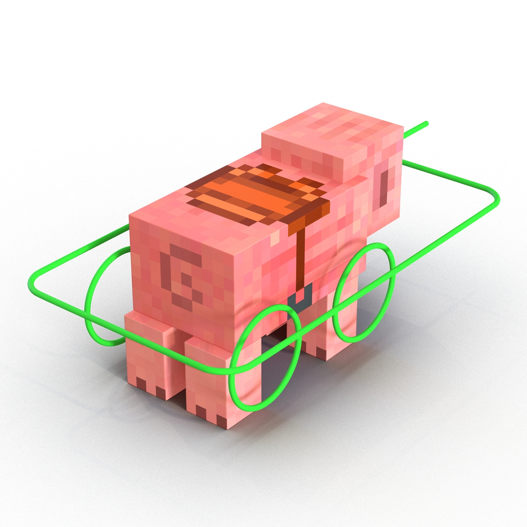minecraft pig saddle rigged 3d max