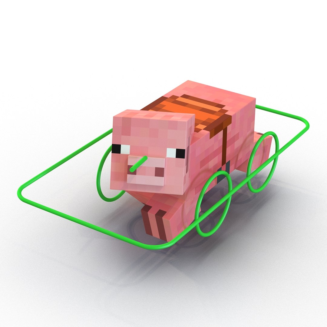 minecraft pig saddle rigged 3d max