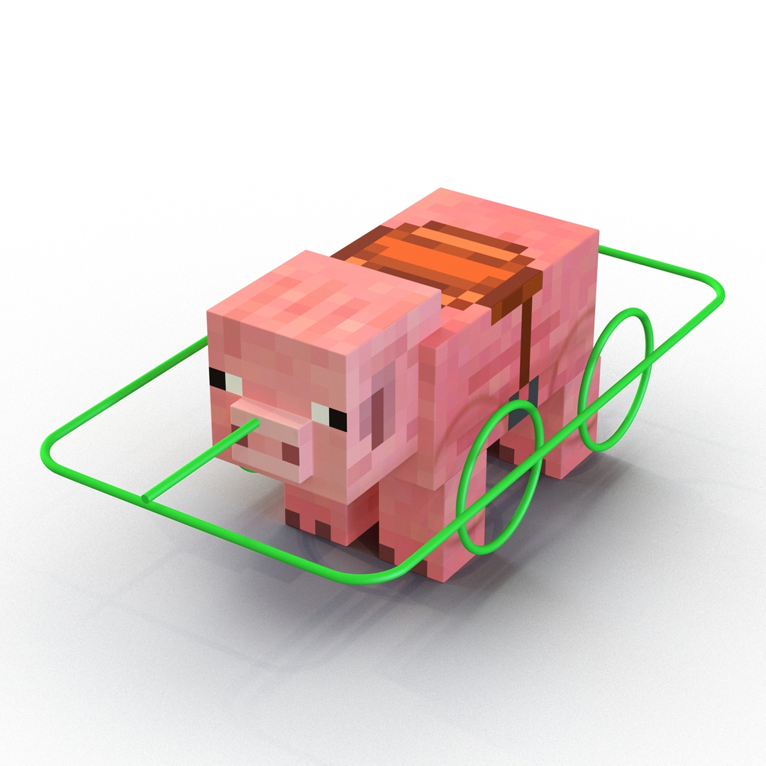 minecraft pig saddle rigged 3d max
