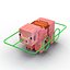 Minecraft Pig Saddle Rigged 3d Max