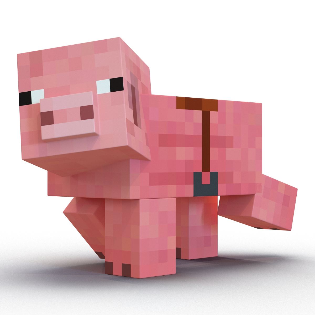 minecraft pig saddle rigged 3d max