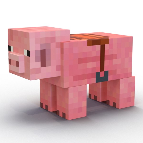 minecraft pig saddle rigged 3d max
