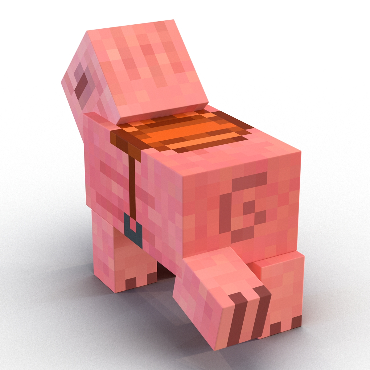 minecraft pig saddle rigged 3d max